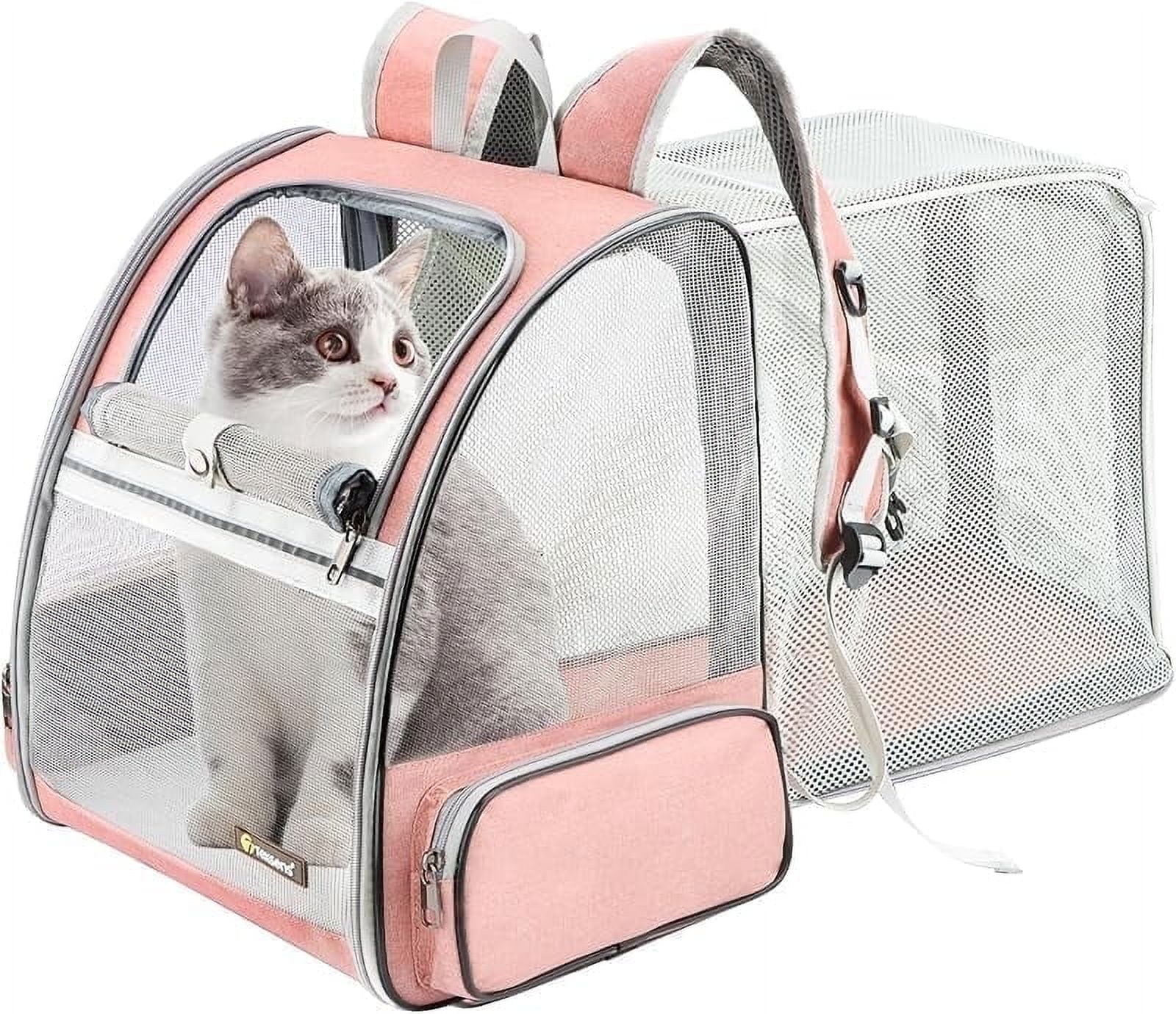 Cat Backpack - Expandable Pet Carrier for Medium Cats and Small Dogs up ...