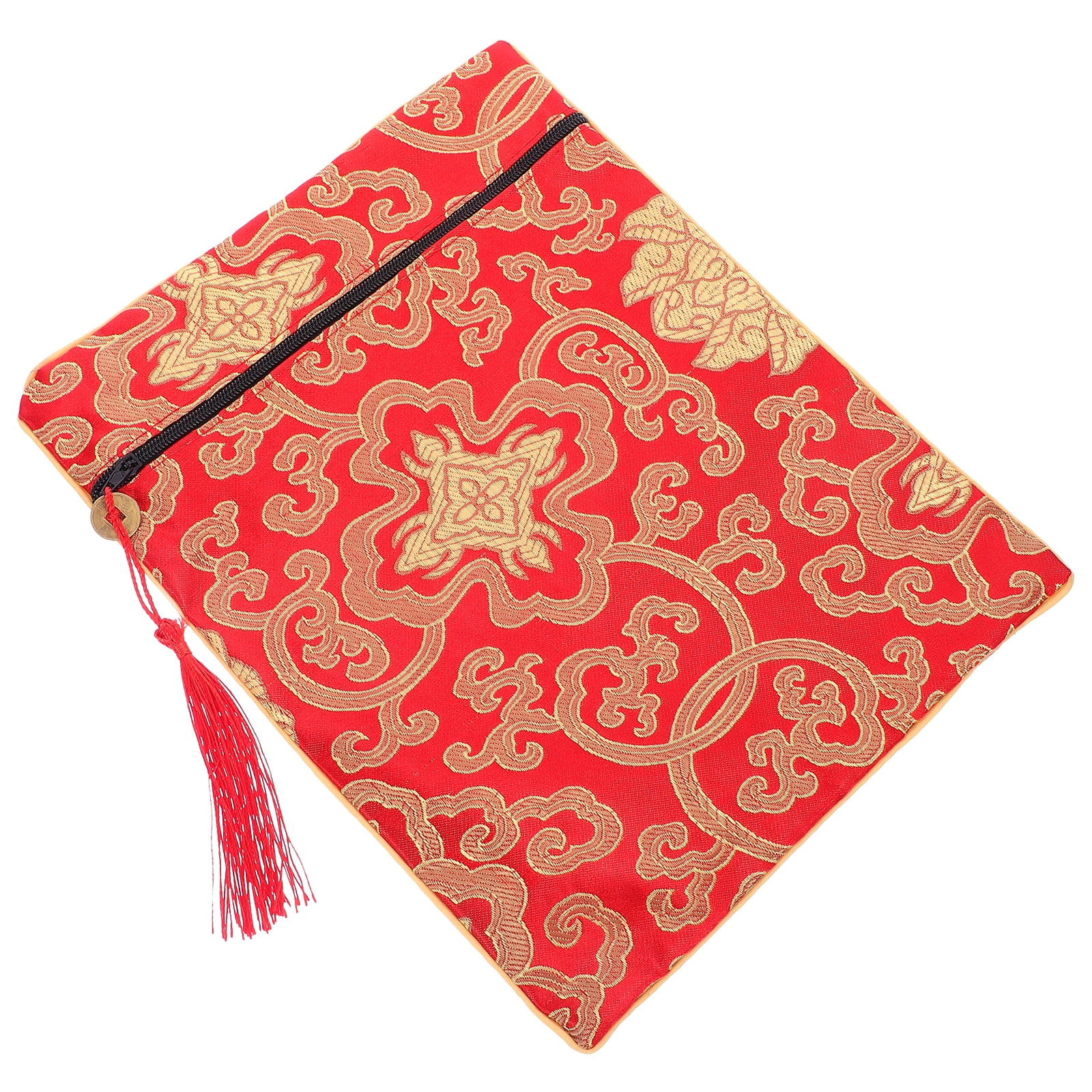 Text Book Bag Buddhist Alter Cloth Pouch Organizer Chinese Embroidered ...