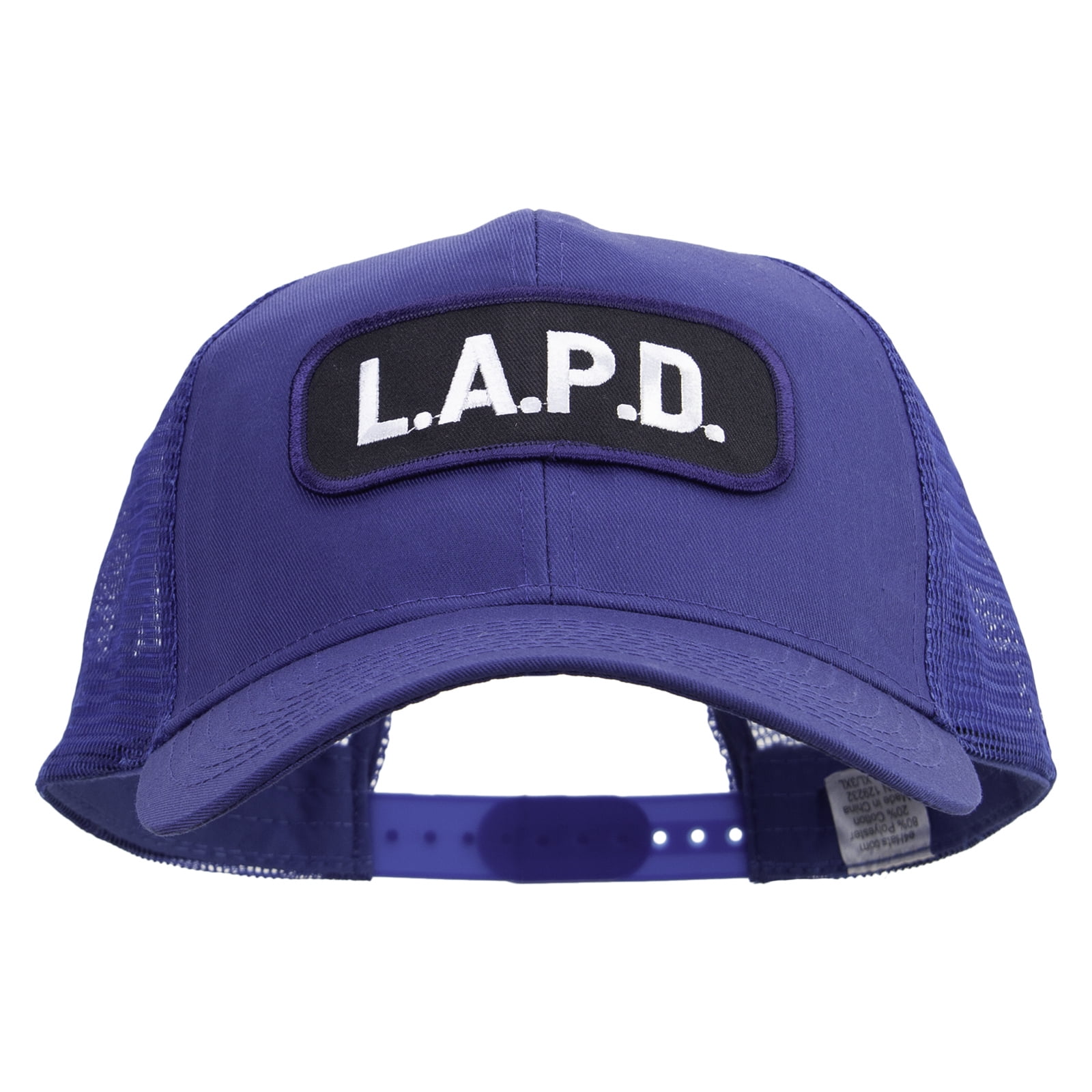 Text Law and Forces Patched LAPD Big Size Solid Cotton Twill High ...
