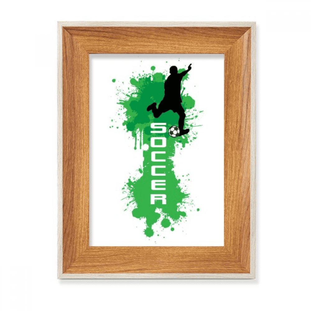 Text Soccer Football Sports Desktop Wooden Photo Frame Display Picture ...