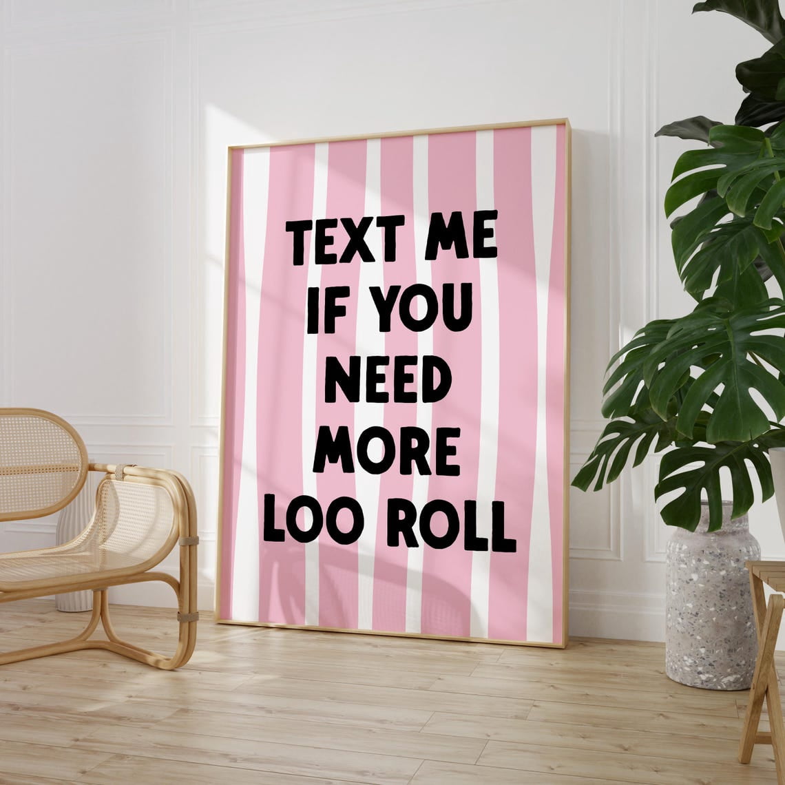 Text Me If You Need More Loo Roll, Bathroom Poster Wall Art, Maximalist ...
