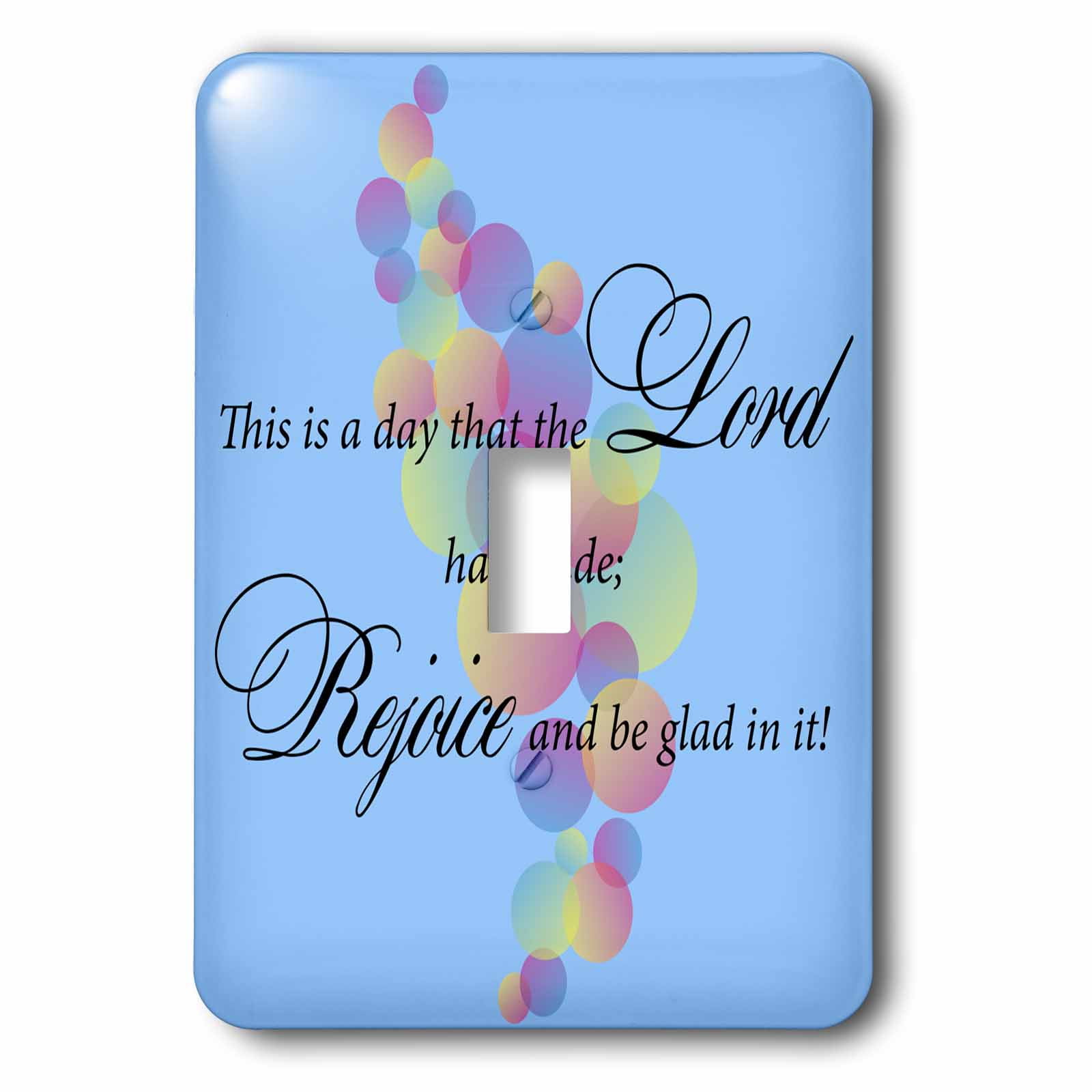 Text design Psalm verse 24, colorful pastel circles on blue background ...