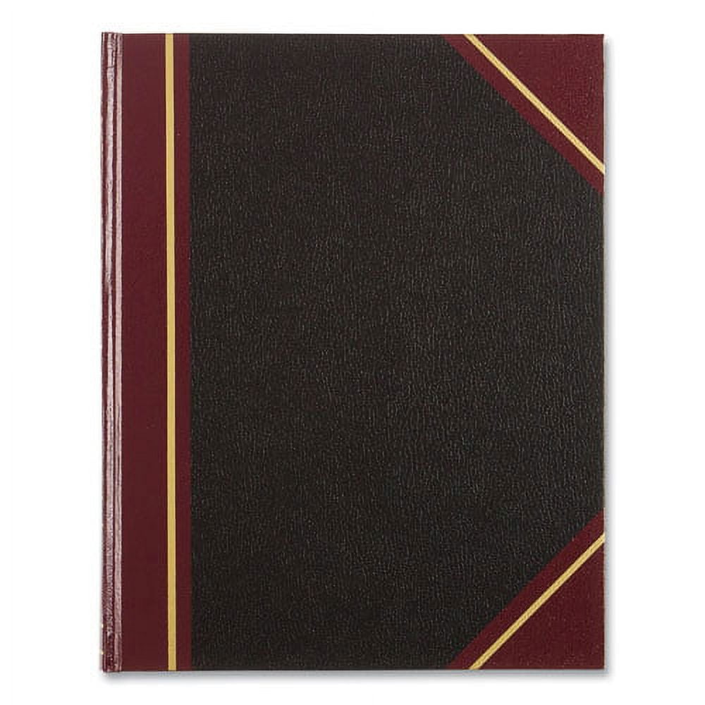 Texthide Eye-Ease Record Book, Black/burgundy/gold Cover, 10.38 X 8.38 ...