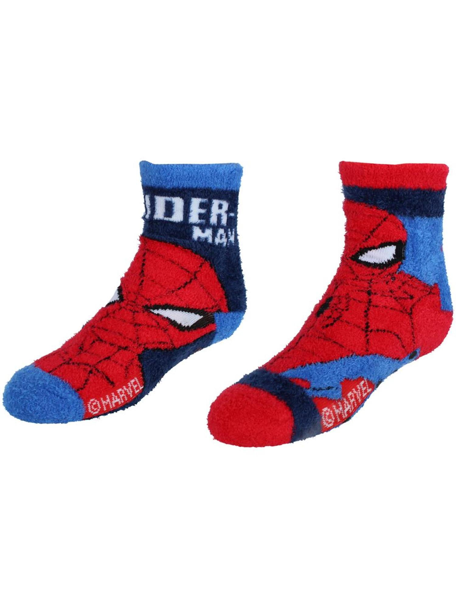 Textiel Trade Boy's Spiderman Fluffy Crew Socks (2 Pairs) - Walmart.com