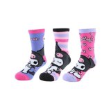 Textiel Trade Girl's Sanrio Hello Kitty Kuromi Novelty Socks (3 Pairs ...