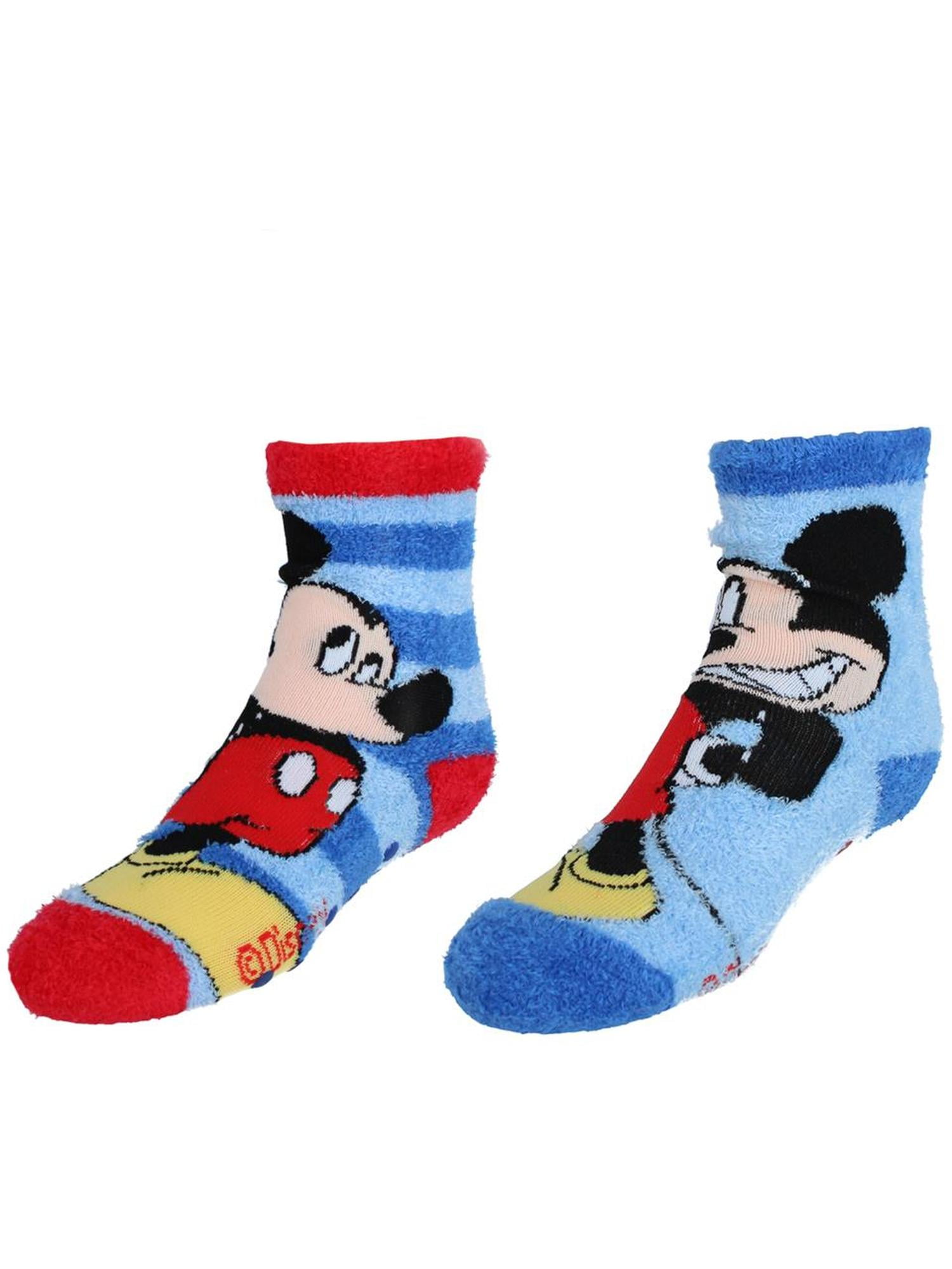 Textiel Trade Kid's Disney Mickey Mouse Fun Day Fluffy Socks (2 Pack ...