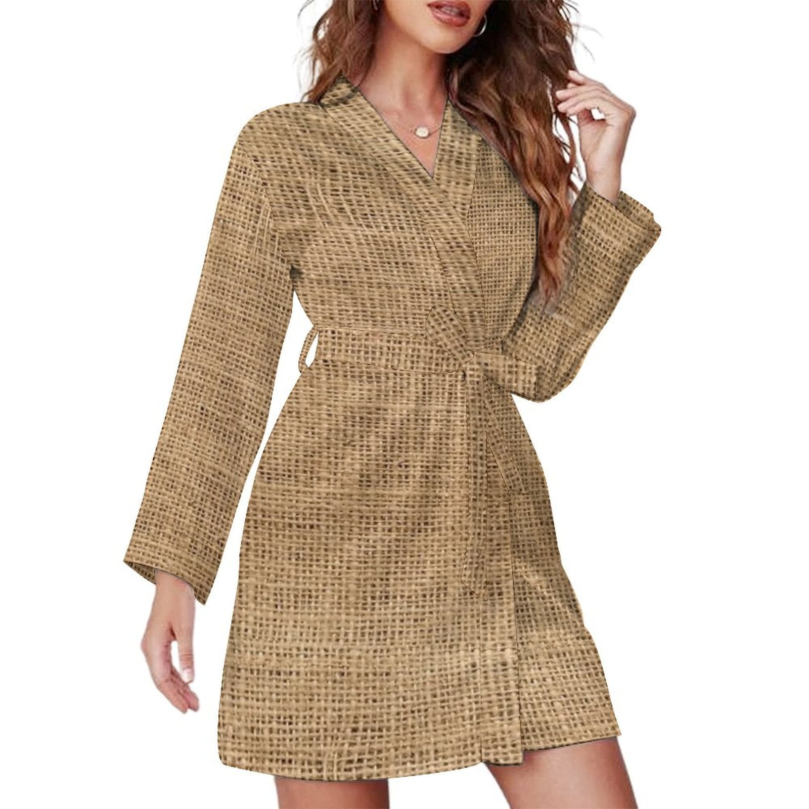 Textile Burlap Horizontal Background with Natural Texture Night Robe ...