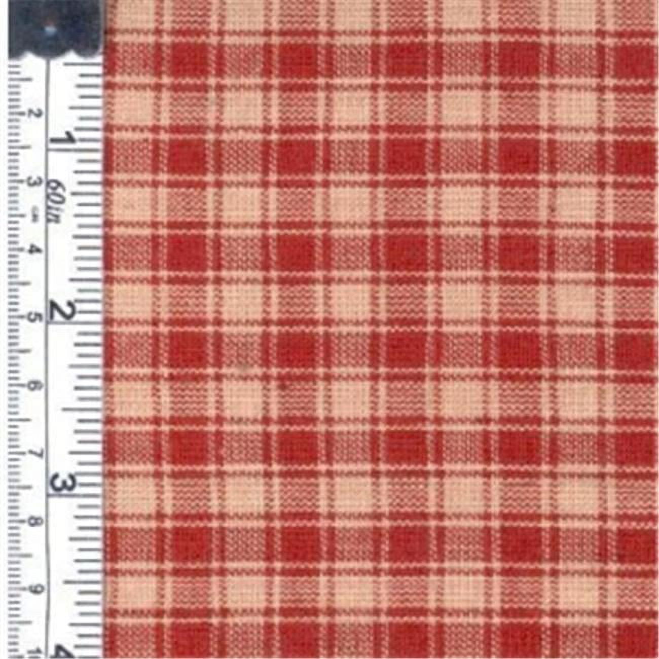 Textile Creations 140 Rustic Woven Fabric- Small Plaid Red- 15 yd ...