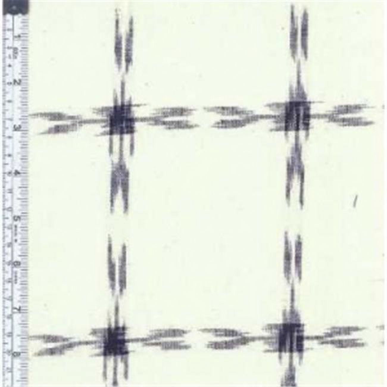 Textile Creations Dakota- Cream Navy Ikat Large Grid - Walmart.com
