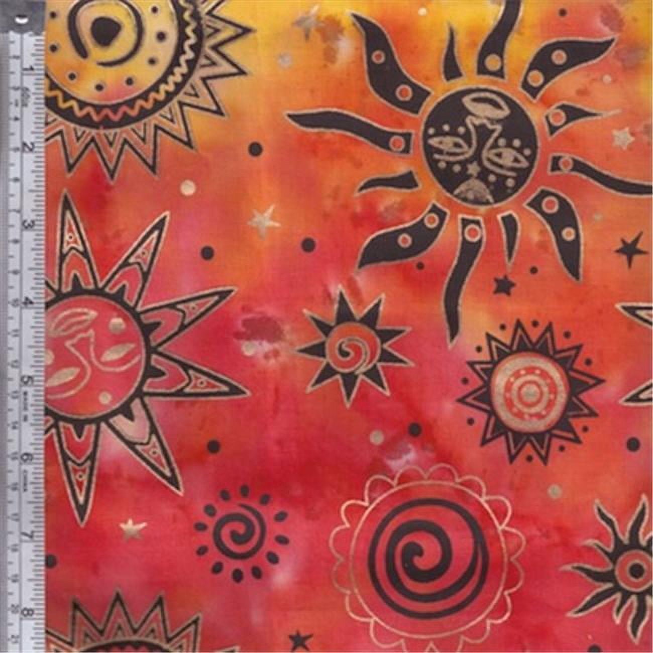 Textile Creations OY-155 Odyssey Fabric- Sun Black Gold On Sunset- 15 ...