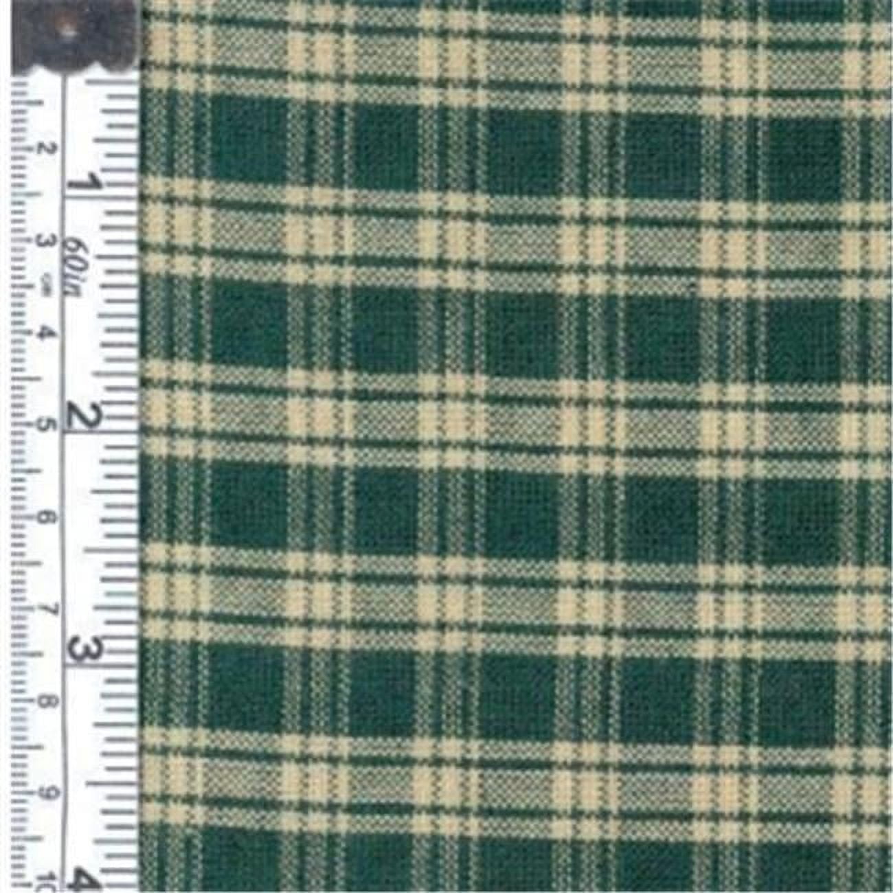 Textile Creations Rustic Woven Fabric, Natural Plaid Green, 15 yd ...