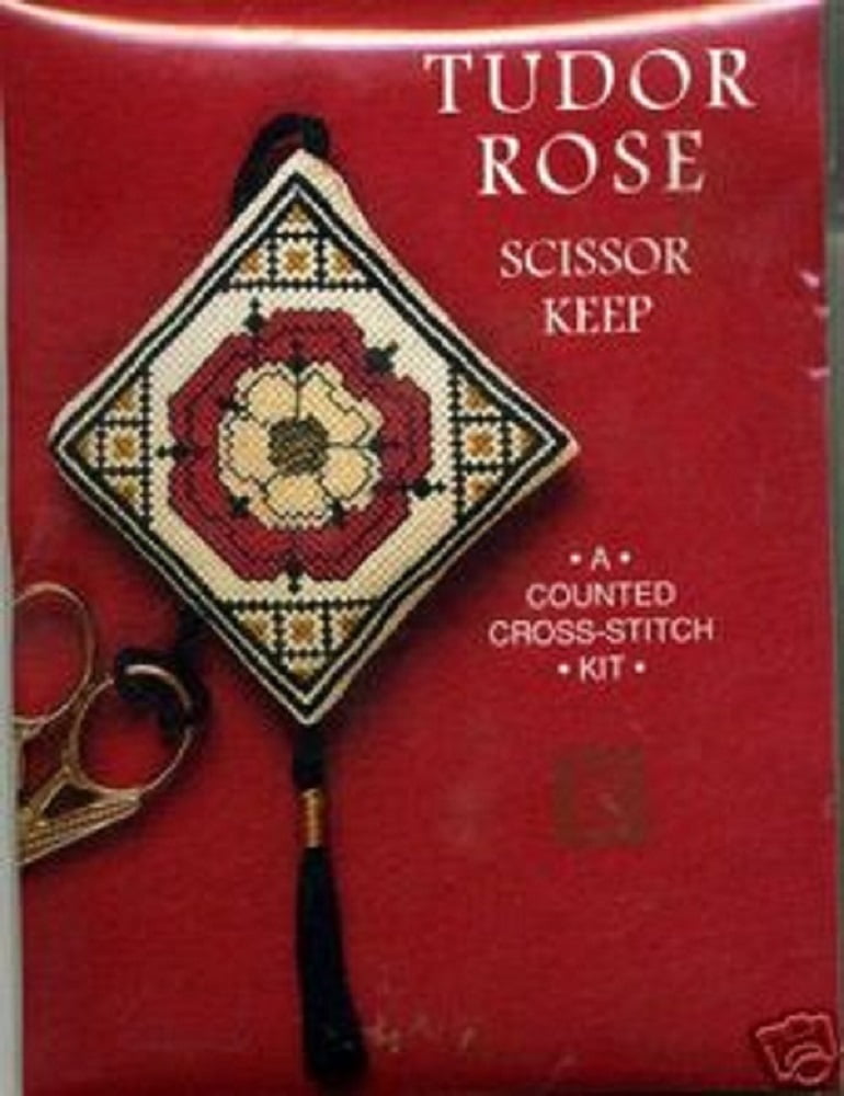 Textile Heritage Scissor Keep Cross Stitch Kit - Tudor Rose - Walmart.com