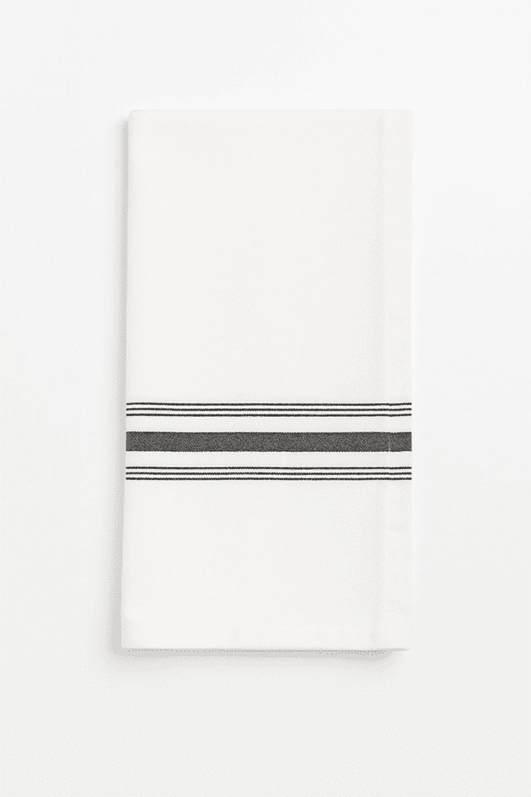 Textile Topia French Black Stripe Bistro Napkins 18”x22” – Durable ...