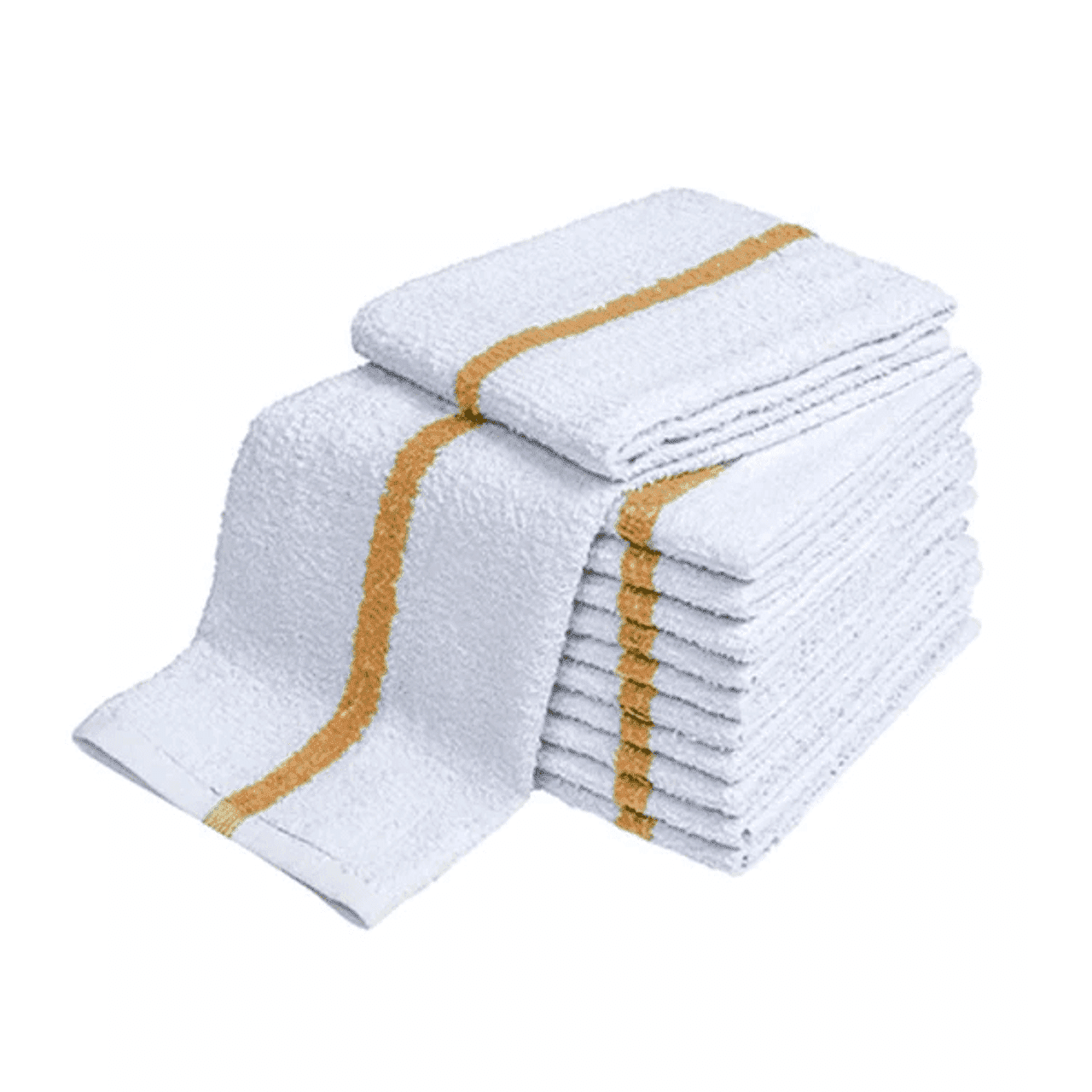 Textile Topia Golden Strip Bar Mop Towels – 100% Soft Cotton Commercial ...