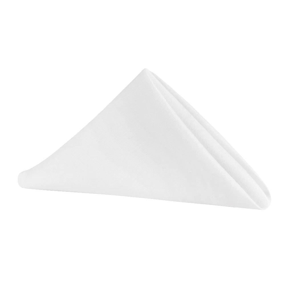 Textile Topia White Dinner Napkins – Elegant 20"x20" Poly-Spun Cloth ...