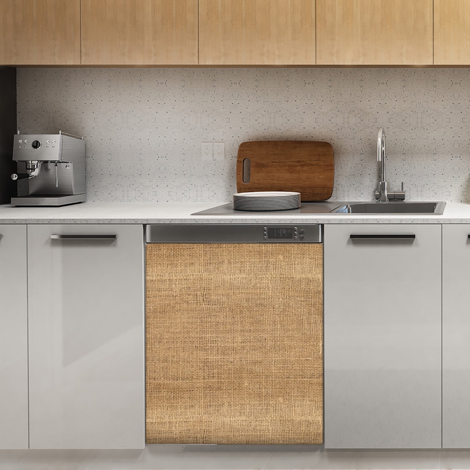 Textile burlap horizontal background with natural texture Dishwasher ...