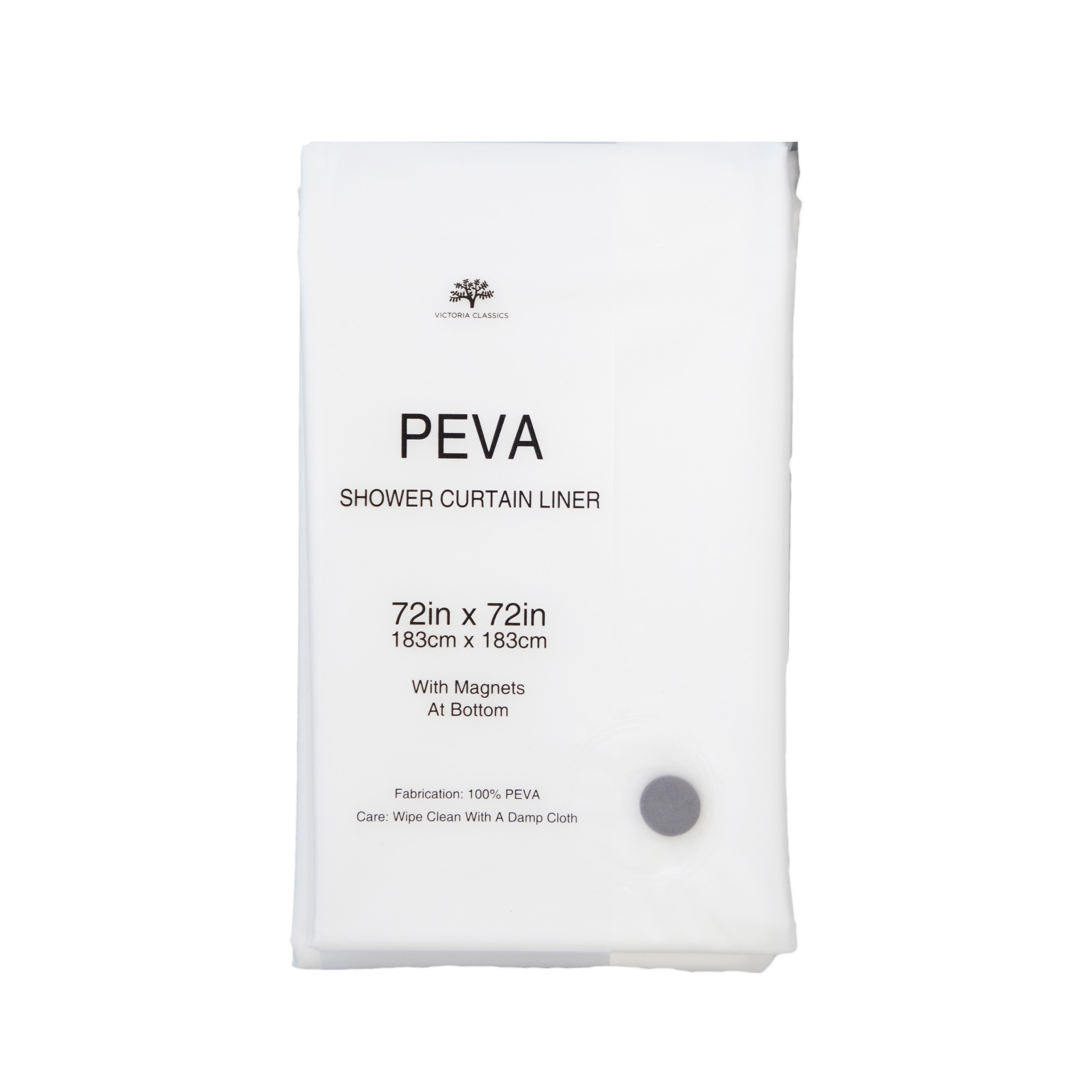 Textiles From Europe Mildew Resistant 3 Gauge Peva Shower Liner with Magnets, Grommets, Frost ...