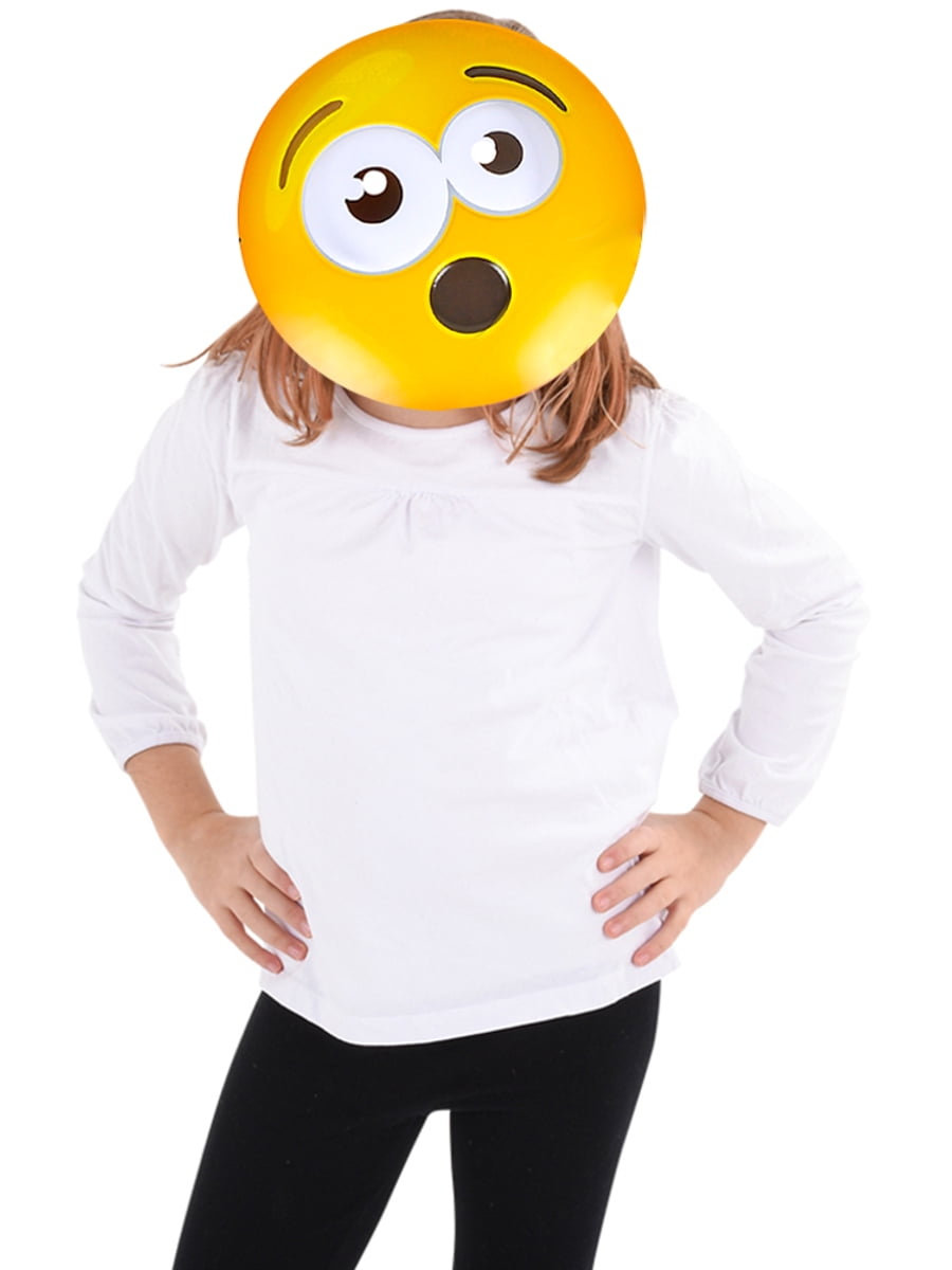 Texting Emoticon O Face Surprised Mask Costume Accessory - Walmart.com