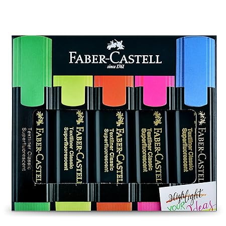 Textliner Pen Set – Pack of 5 Assorted Colours - Walmart.com