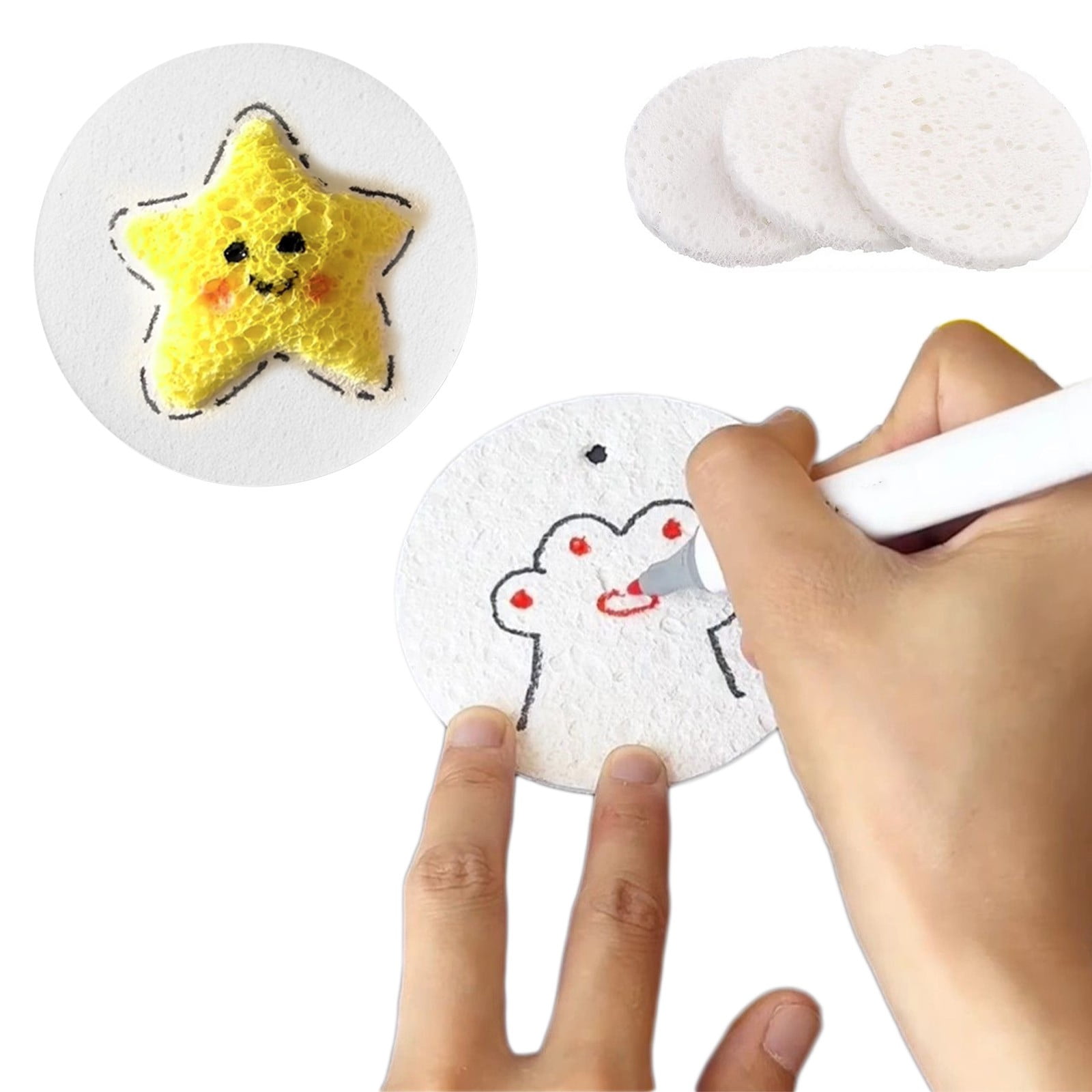 Texture Art Expanding Sponge Crafts DIY Water Activated Pre-Cut Cartoon ...