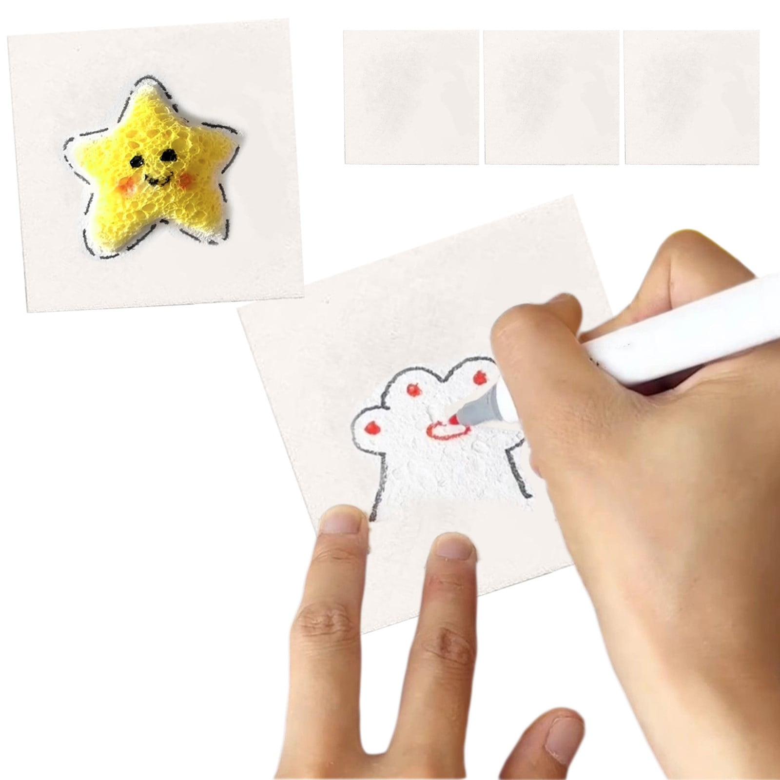 Texture Art Expanding Sponge Crafts DIY Water Activated Pre-Cut Cartoon ...