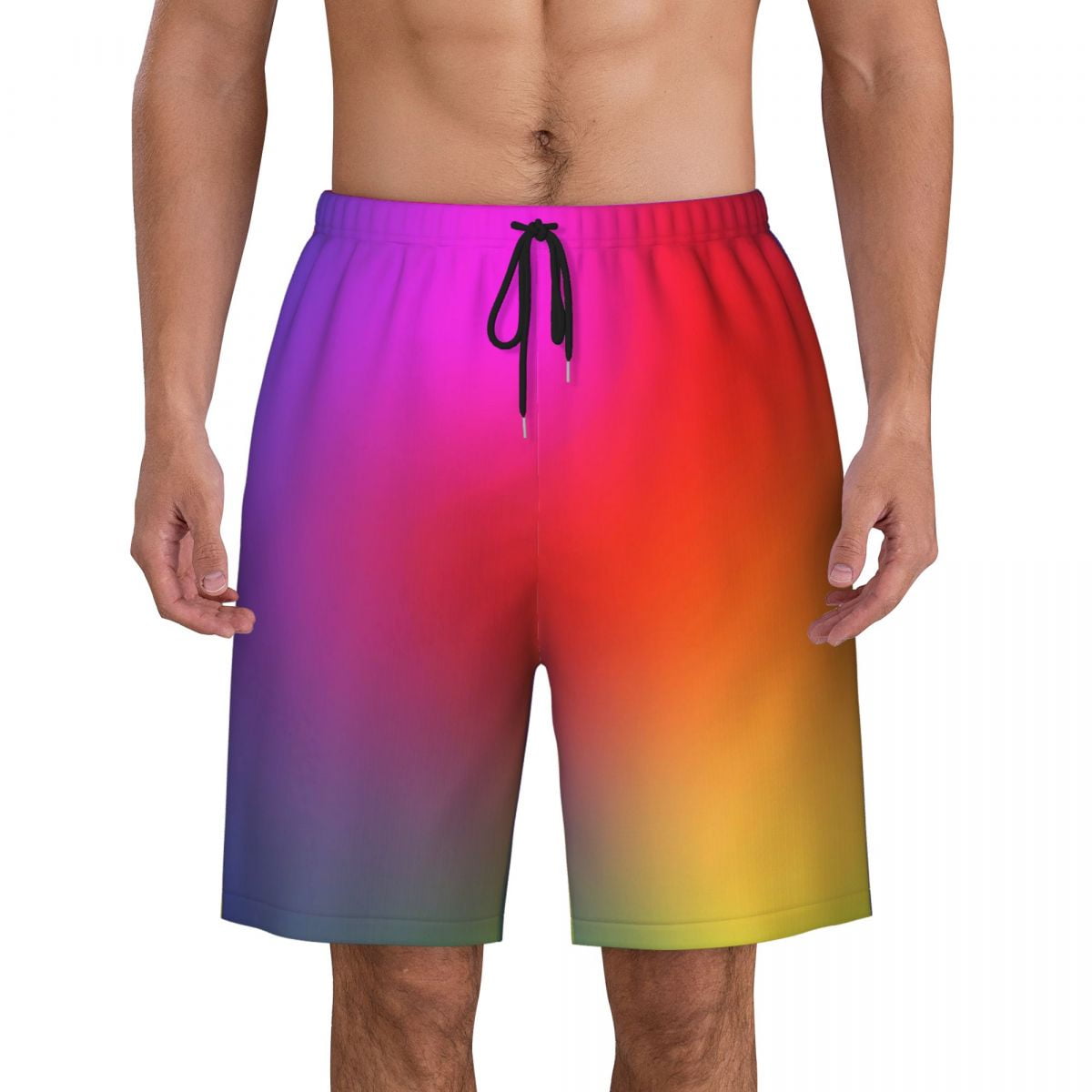 Texture Board Shorts Summer LGBT Pride Flag Sports Fitness Beach Shorts ...