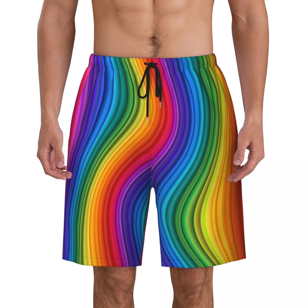 Texture Board Shorts Summer LGBT Pride Flag Sports Fitness Beach Shorts ...