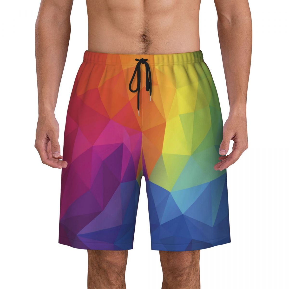 Texture Board Shorts Summer LGBT Pride Flag Sports Fitness Beach Shorts ...