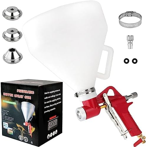 Texture Drywall Sprayer (Air Hopper): 1.5 Gallon Hopper, 3 nozzles (4.0 ...