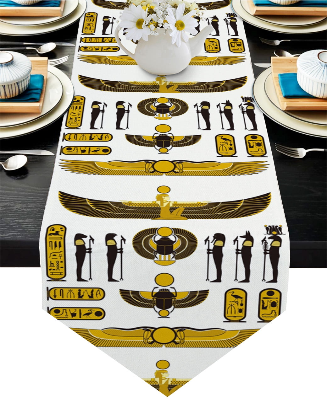 Texture Egypt Pattern Table Runner ration Home ration Table ration ...