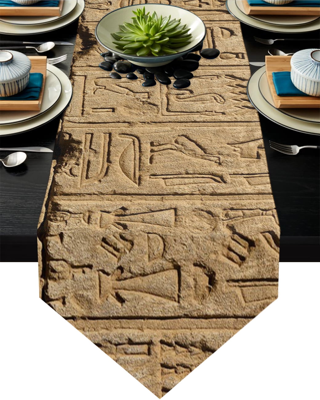 Texture Egypt Pattern Table Runner ration Home ration Table ration ...