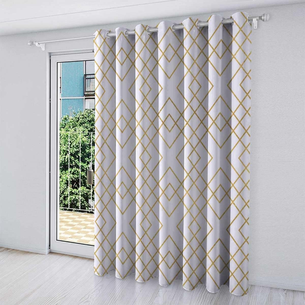 Texture Geometry Checkered Curve Cortinas para Sala Drapes and Sheers ...