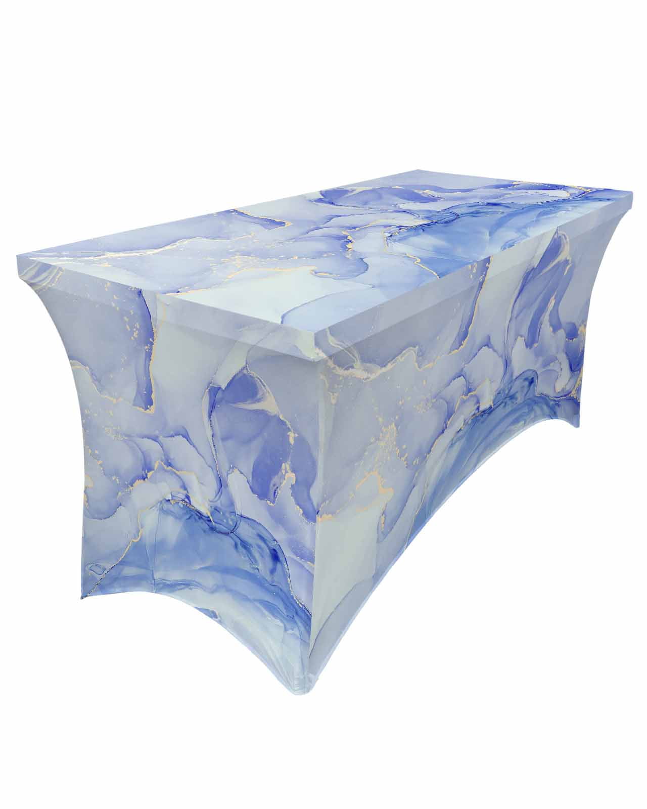 Texture Gradient Blue Table Skirt Wedding ration Home Birthday Party ...