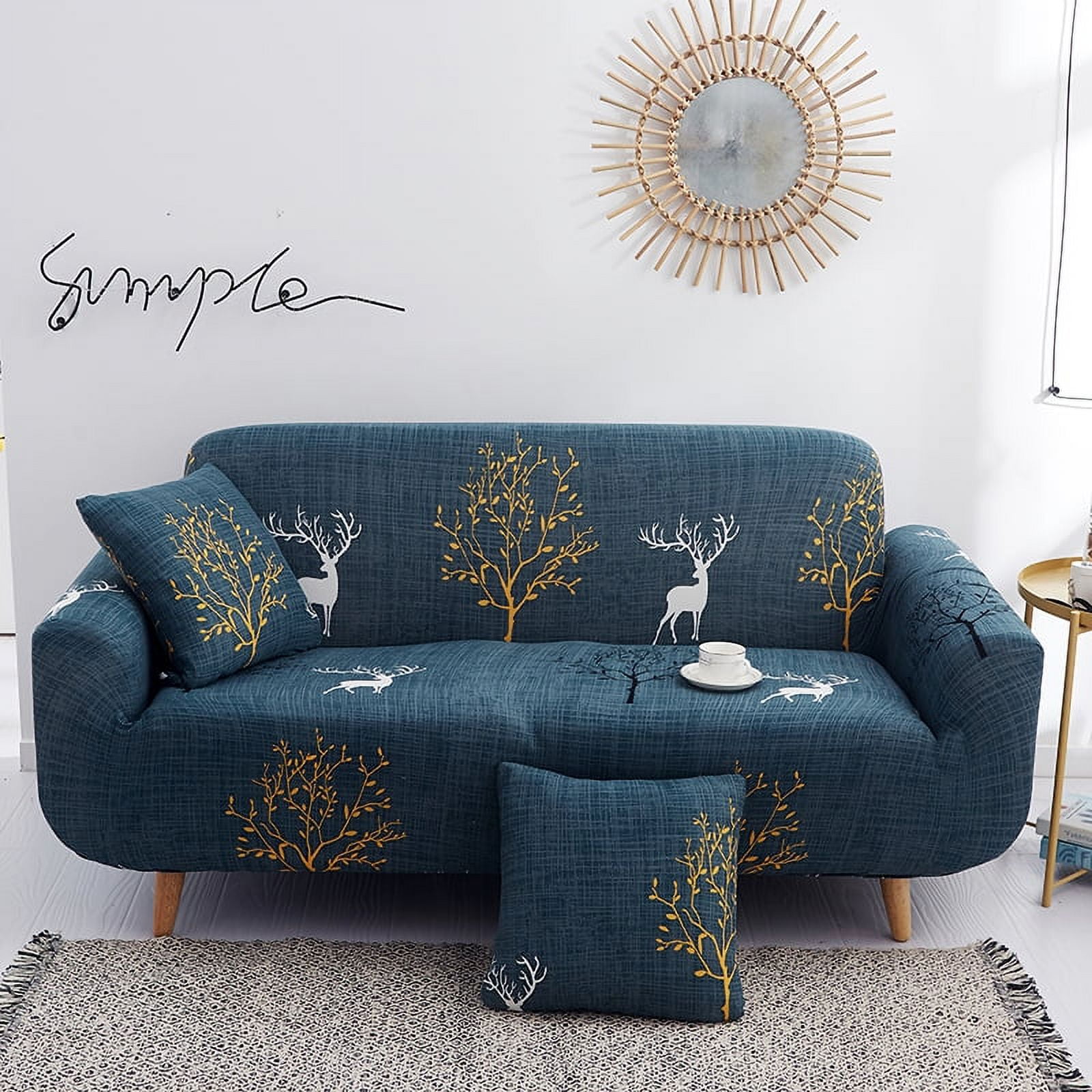 Texture Pattern Sofa Slipcover Stretch Sofa Covers for Living Room ...