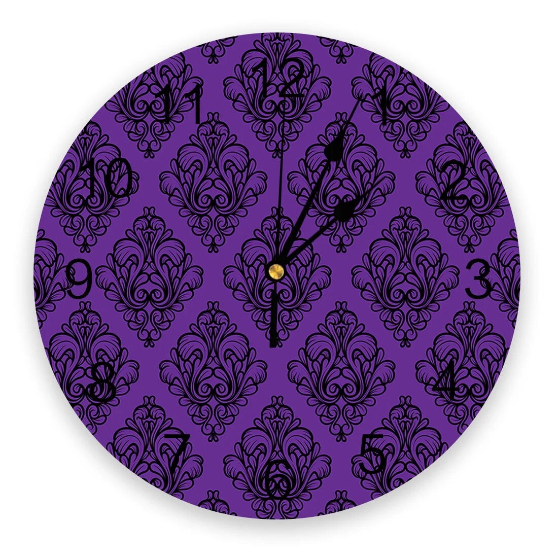 Texture Purple Wall Clocks Brief Design Silent Home Cafe Office Wall ...