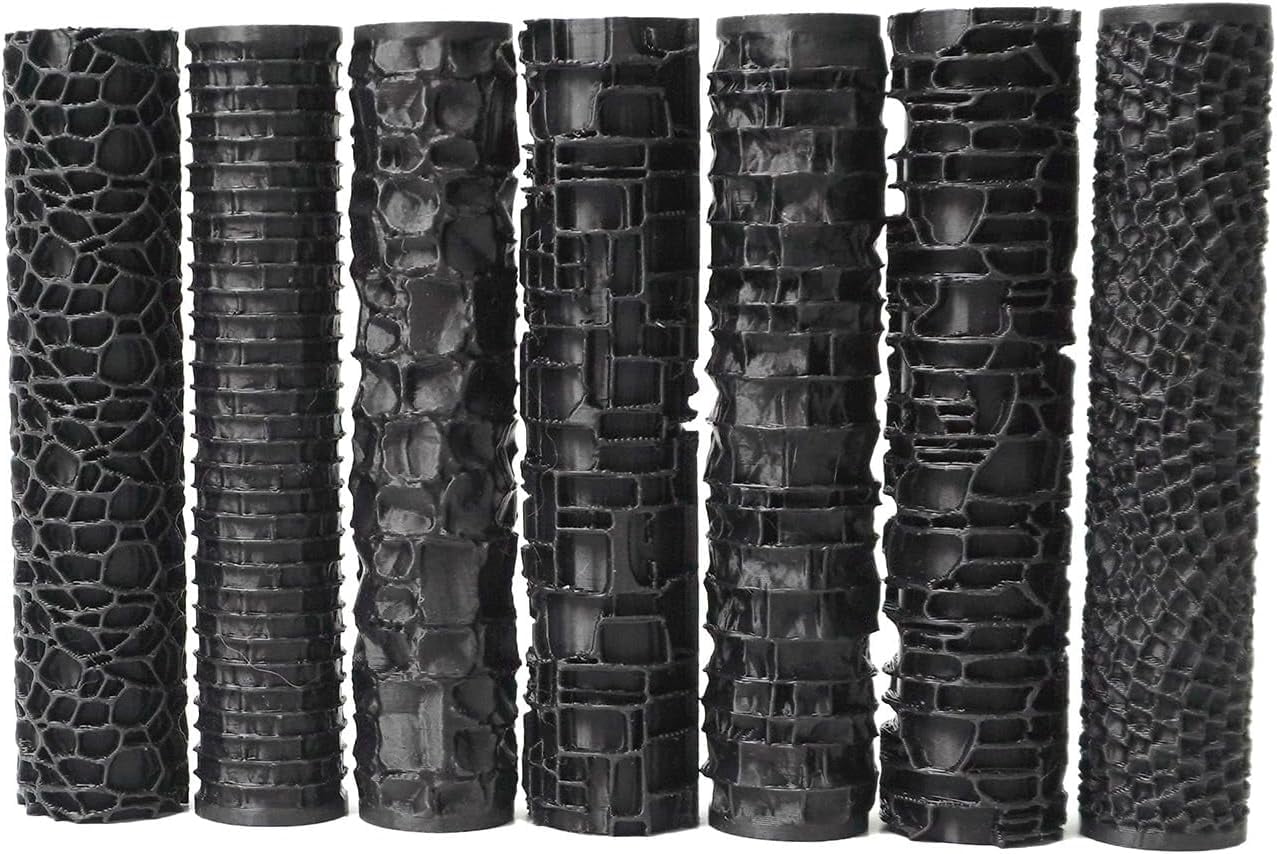 Texture Roller Set – 7-Pattern 3D-Printed Miniature Terrain Rollers for ...