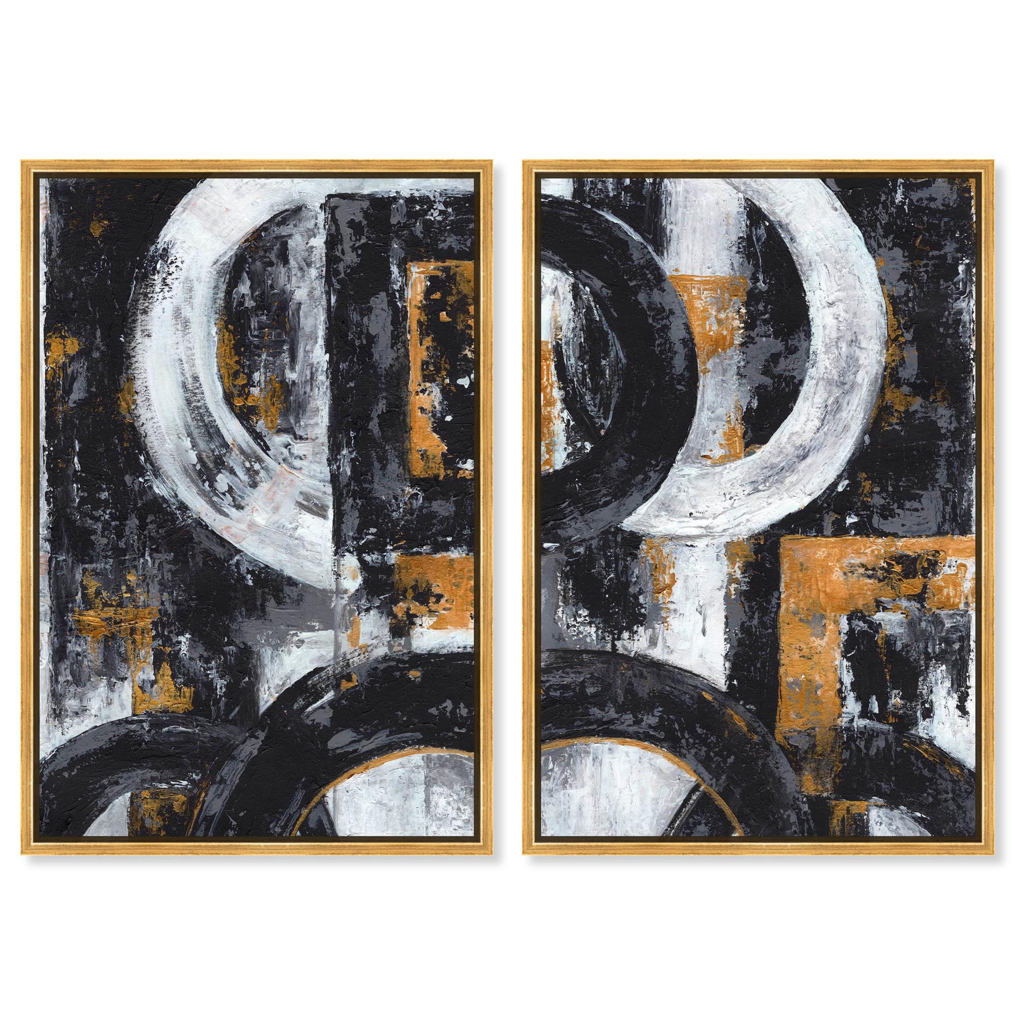Texture Symphony Set Canvas Set of 2 Elegant Wall Art by Art Remedy ...