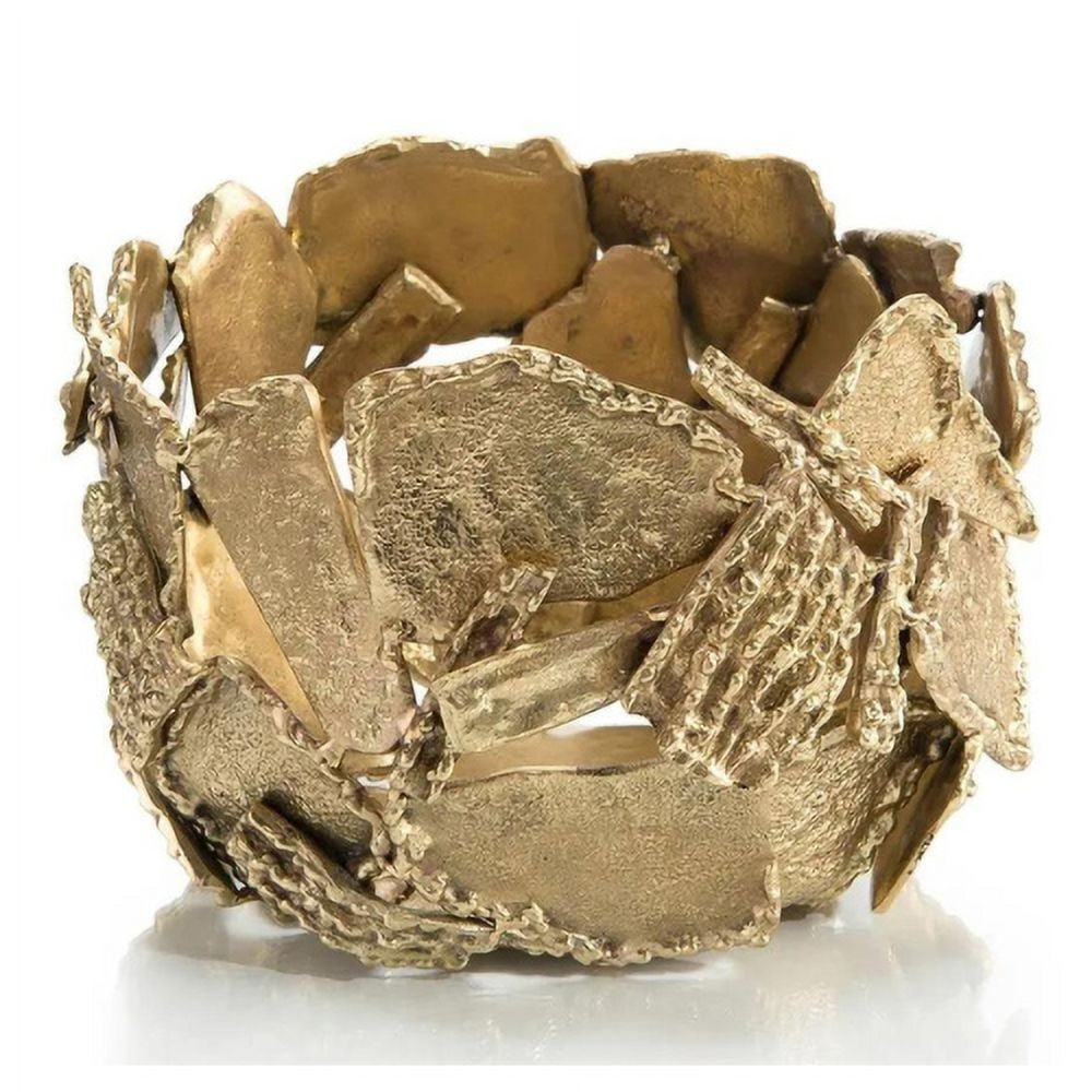 Texture and Shape Brass Petite Bowl - Solid Brass with Hand-Applied ...