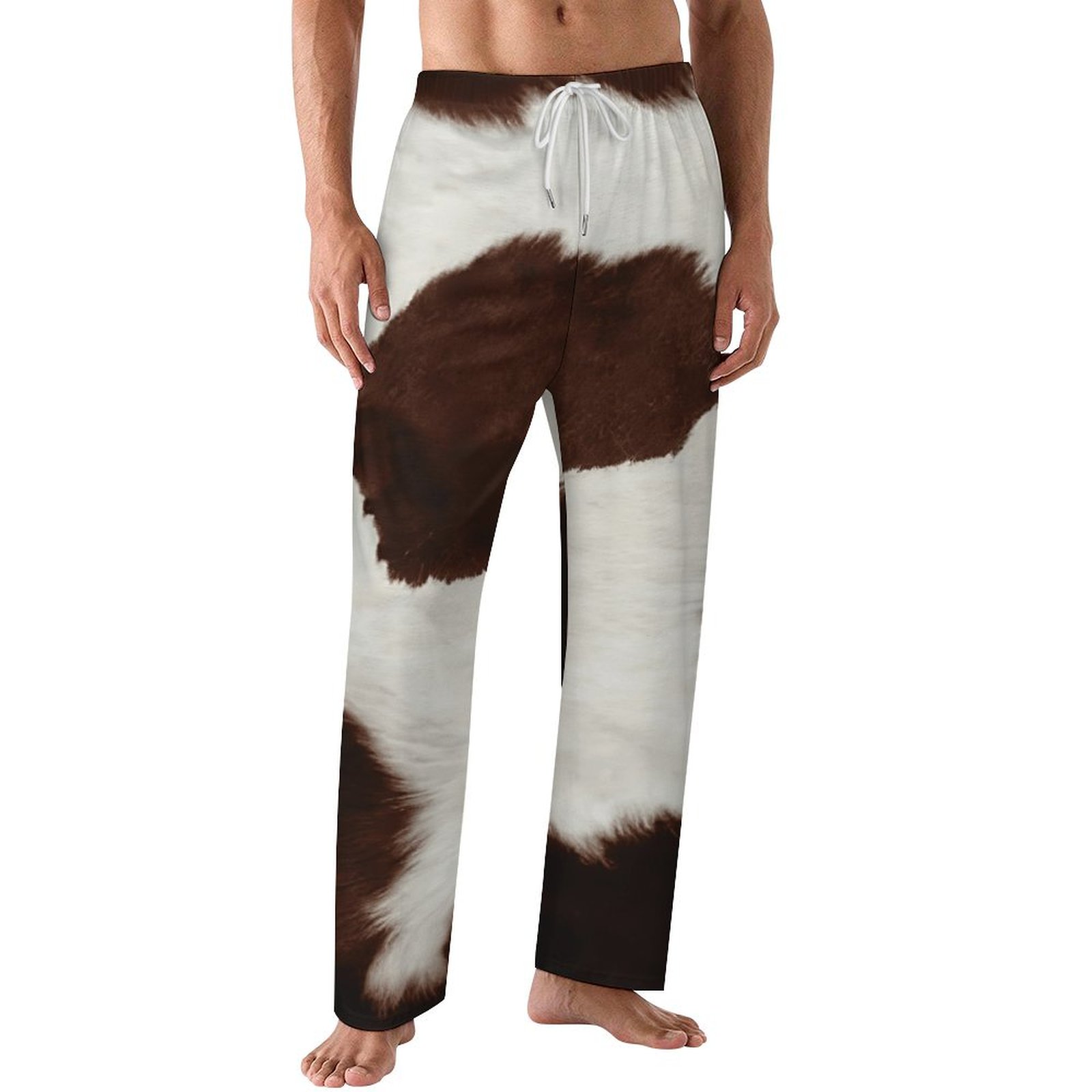 Texture of Brown Cowhide with Brown Spots Mens Pajamas Pajama Pants ...
