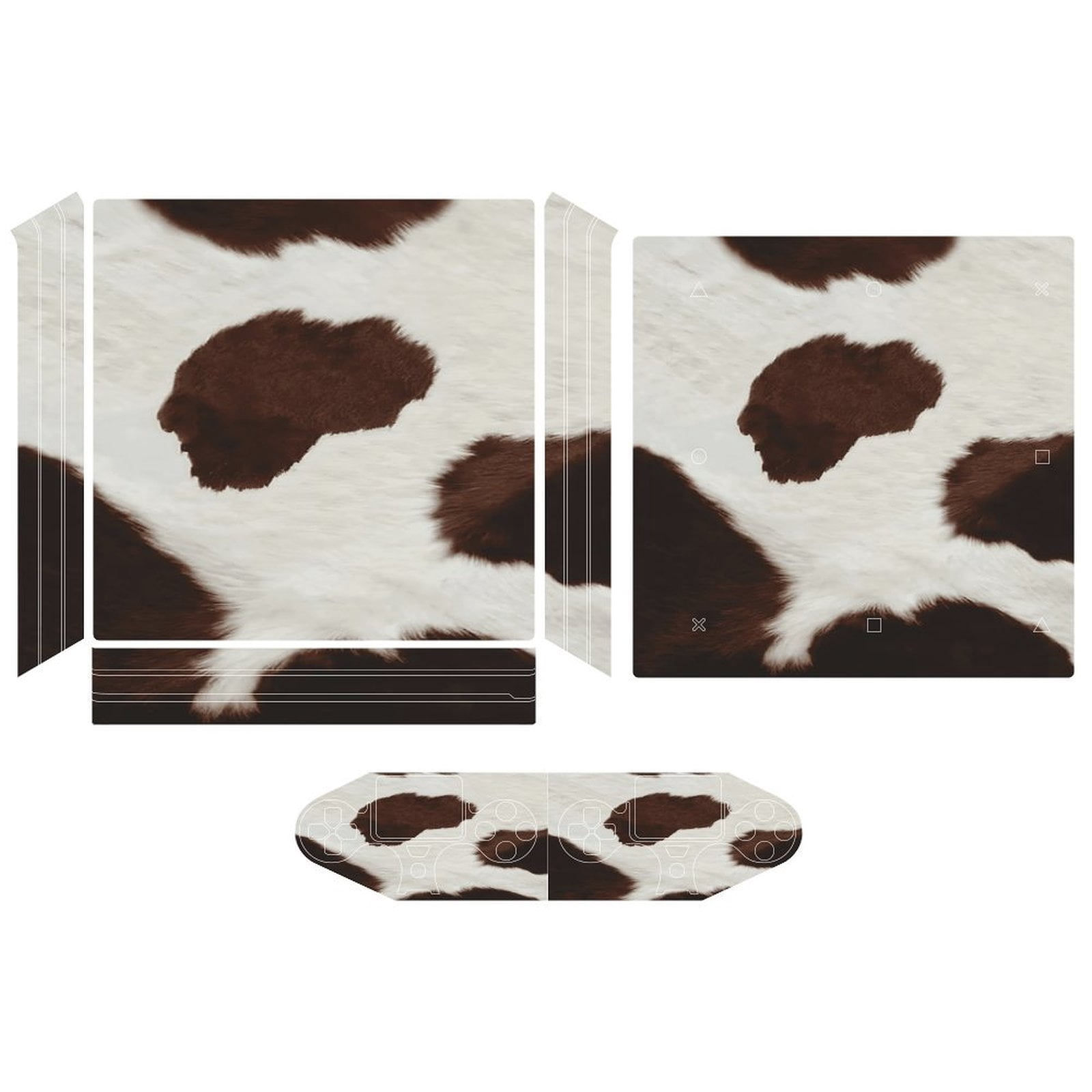 Texture of Brown Cowhide with Brown Spots PS4/PS4 Pro/PS4 Slim Skin ...