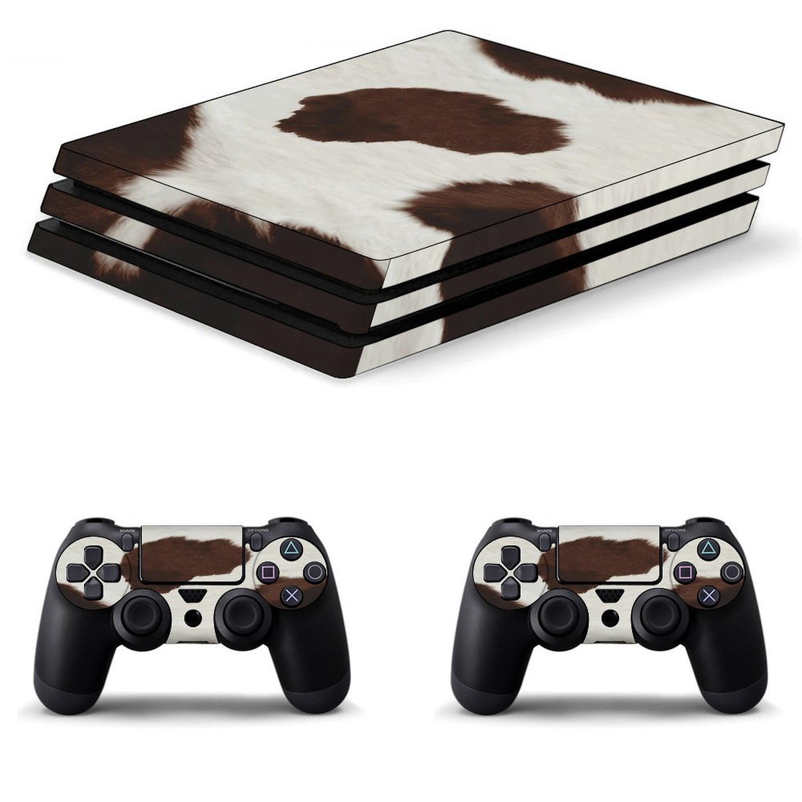 Texture of Brown Cowhide with Brown Spots PS4/PS4 Pro/PS4 Slim Skin ...