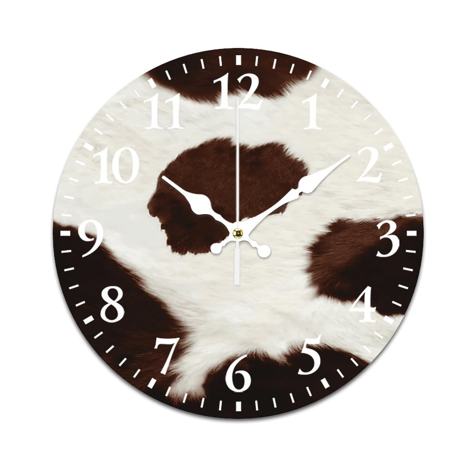 Texture of Brown Cowhide with Brown Spots Wall Clock Modern Design ...