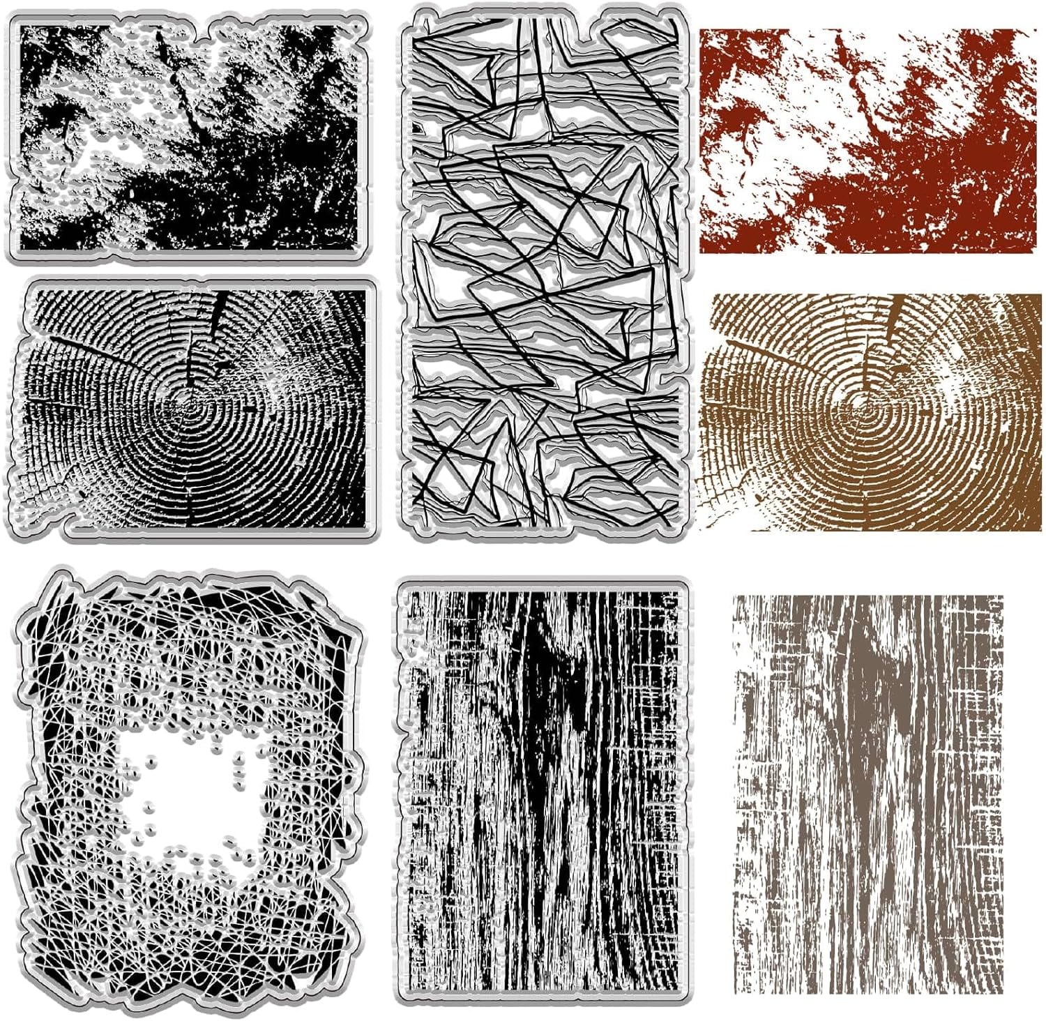 Textured Background Clear Rubber Stamps Vintage Wood Grain Rock Grain ...