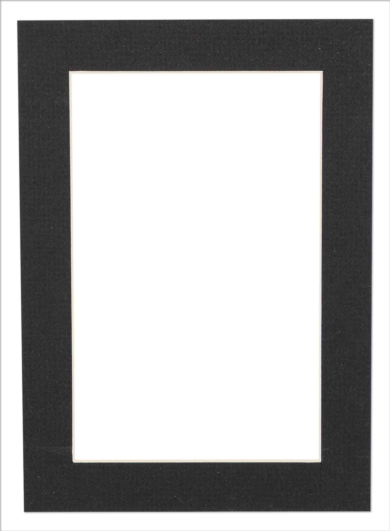 Textured Black 22x28 Picture Frame Mats with White Core for 20x24 ...
