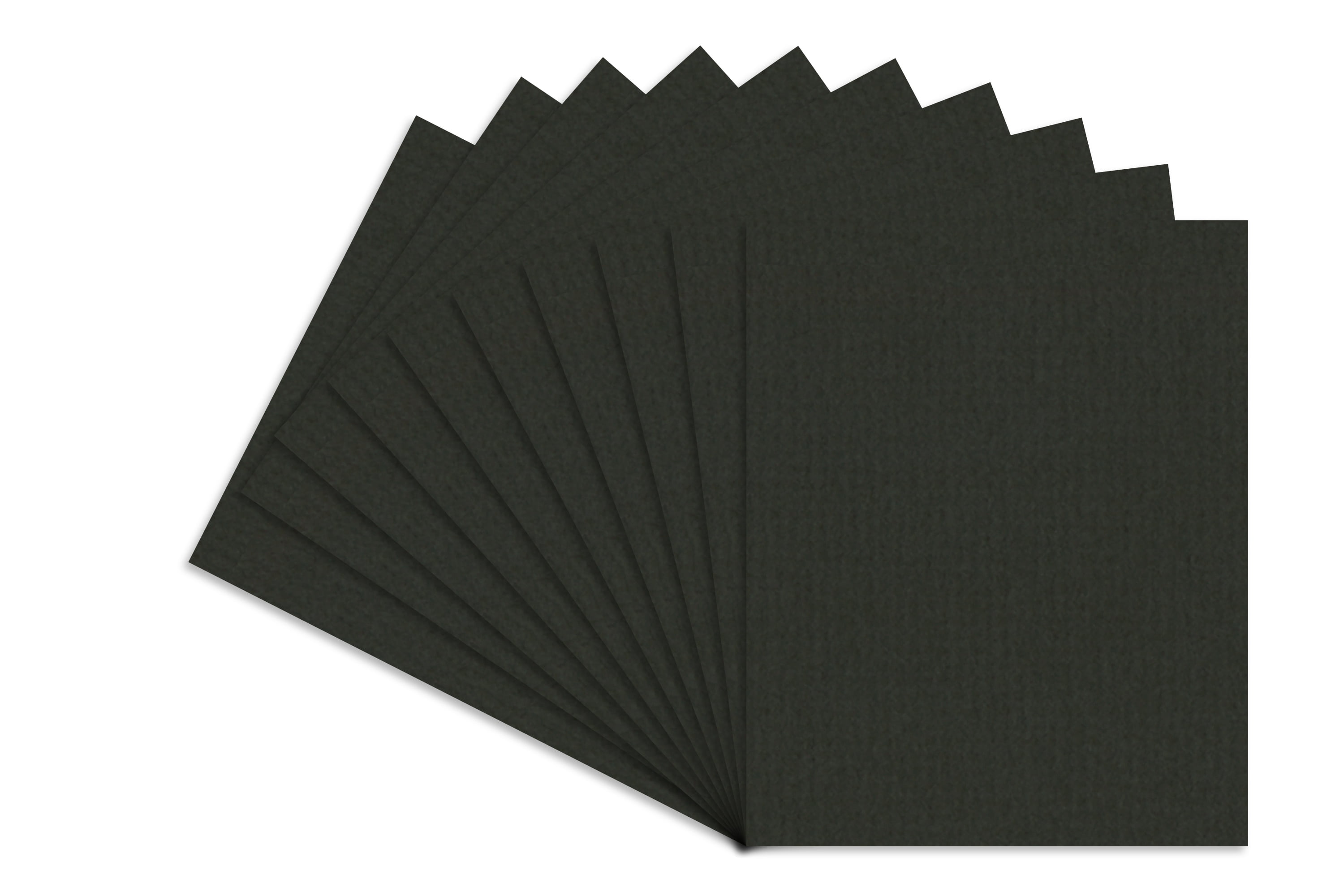 Textured Black Acid Free 5x7 Backing Board - Uncut Photo Mat Board - 10 ...