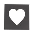 Textured Black Acid Free 7x7 Heart Picture Frame Mat with White Core ...