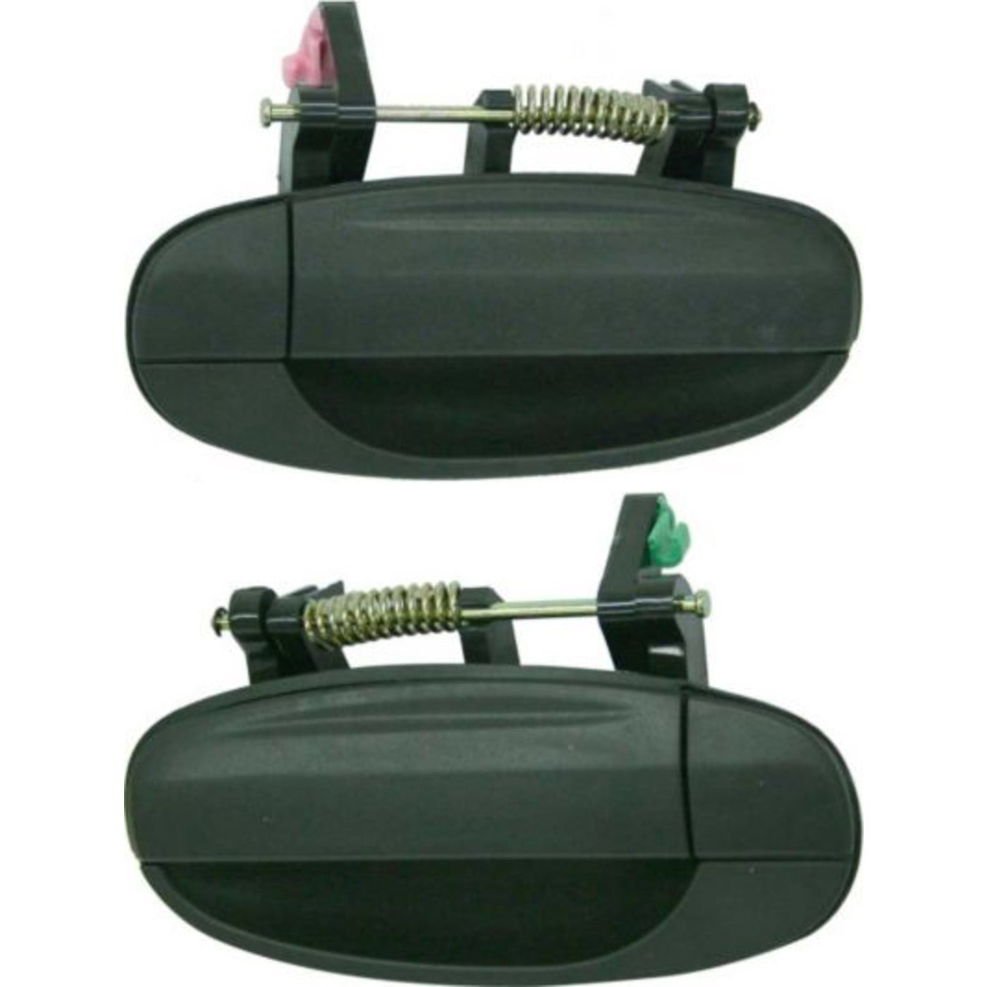 Textured Black Plastic Rear Exterior Door Handle Set (Left & Right) for ...