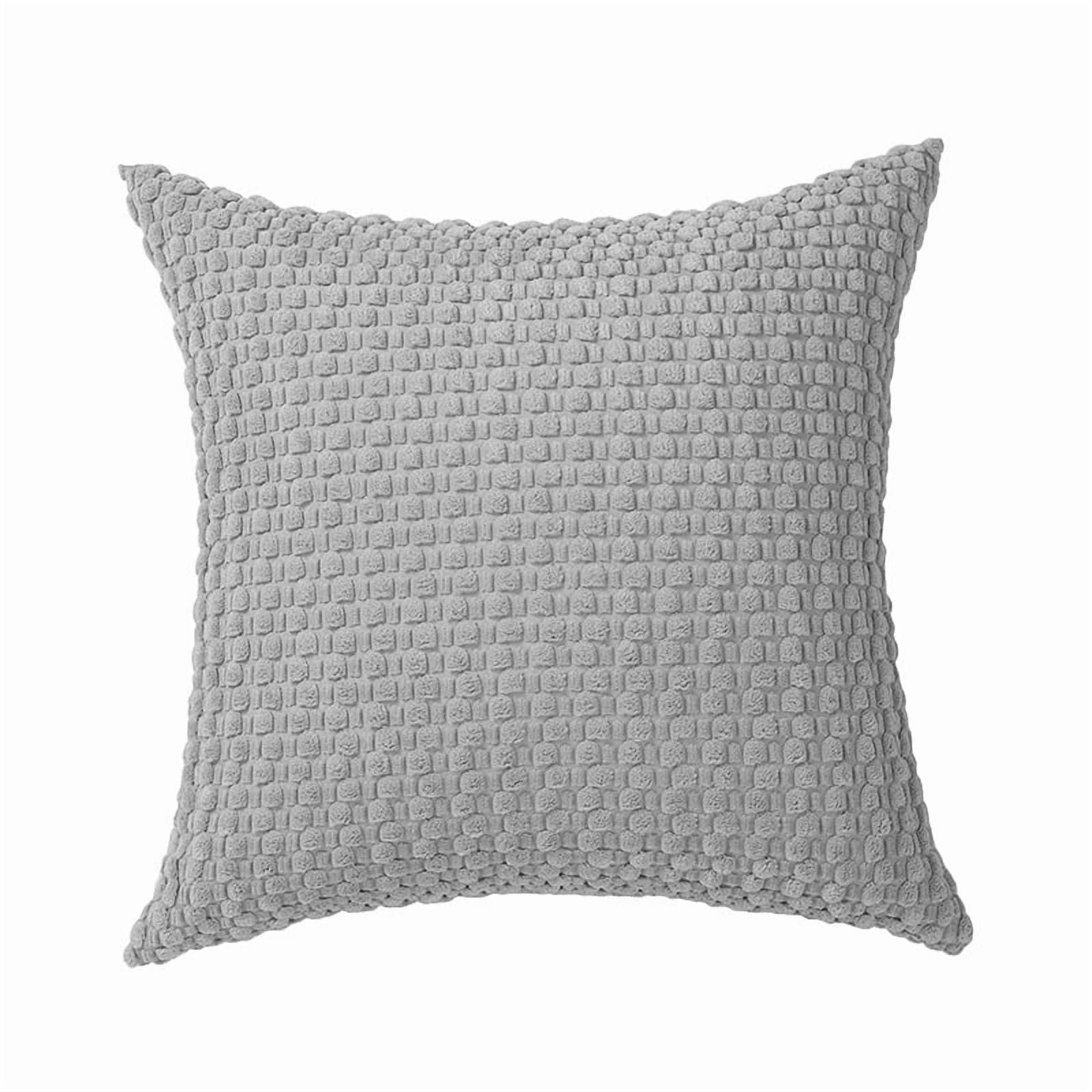 Textured Bubble Chenille Throw Pillow Cover 1-PACK Soft Popcorn Cushion ...