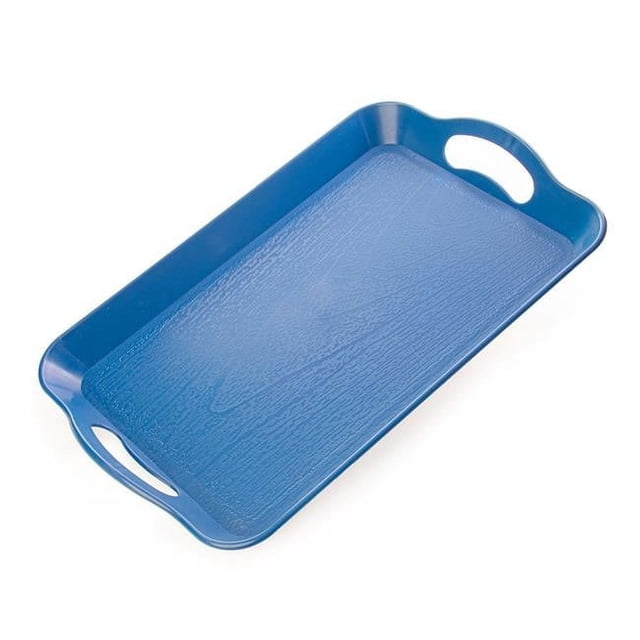 Textured Cafeteria Tray with Handles, Blue - Small - Walmart Business ...