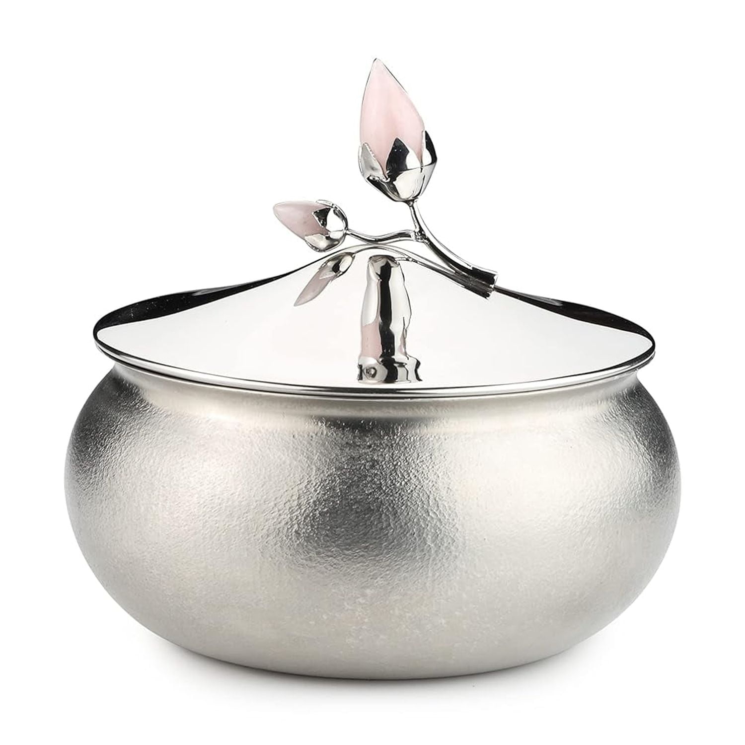 Textured Chrome Stainless Steel Double-walled Serving Bowl With Lid ...